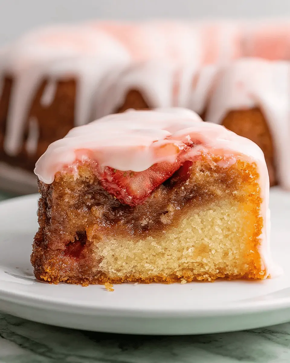 strawberry honey bun cake